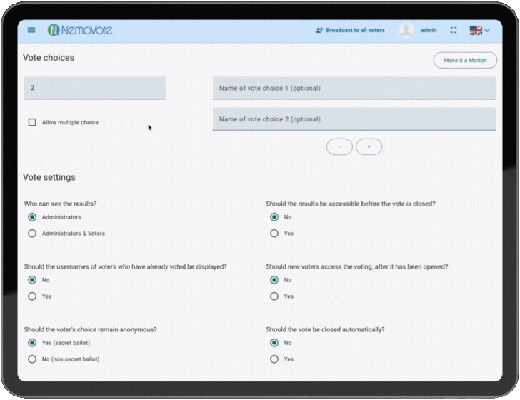 Features - NemoVote